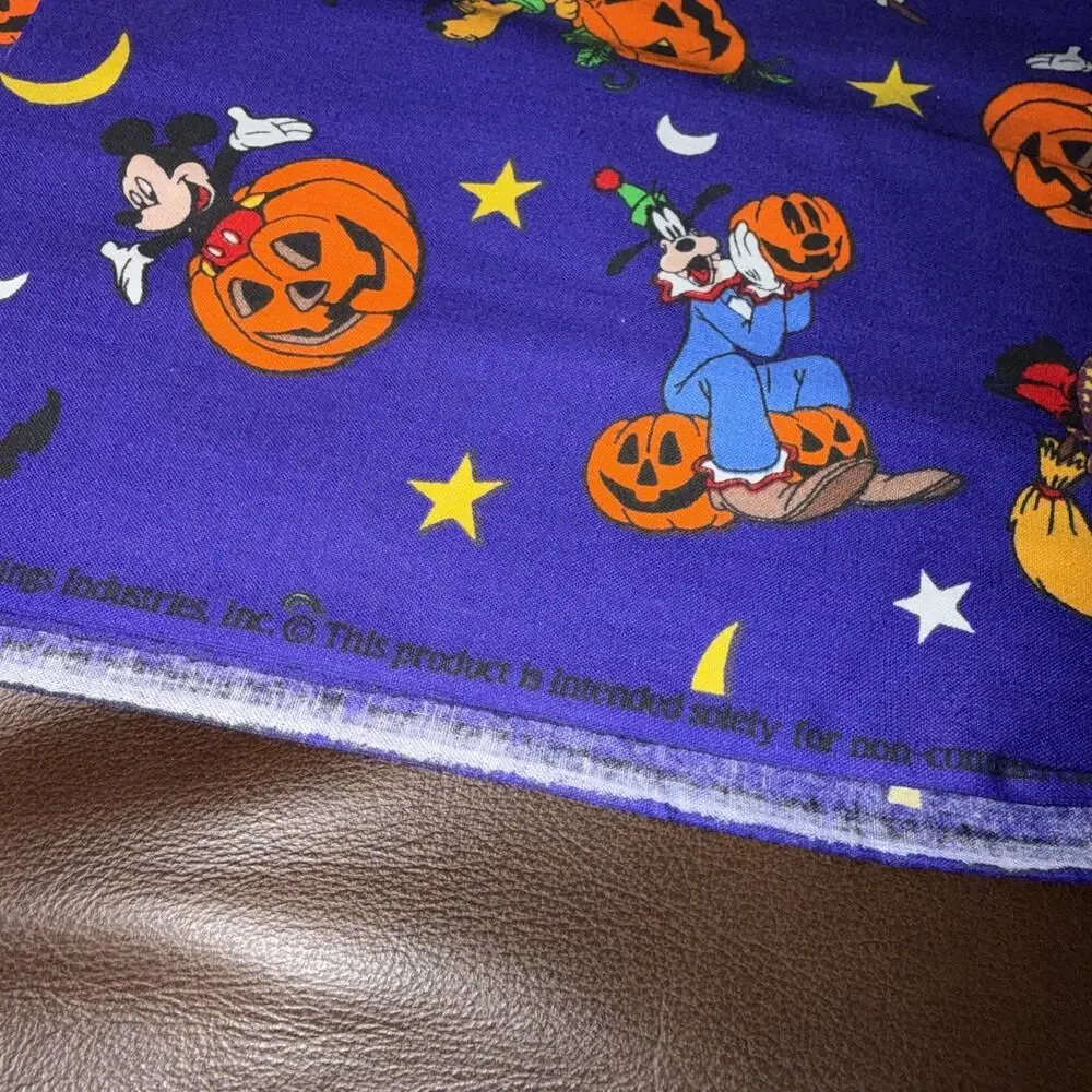 Disney | Office | Halloween Yard Plus 3 In Disney Cotton Fabric Purple ...